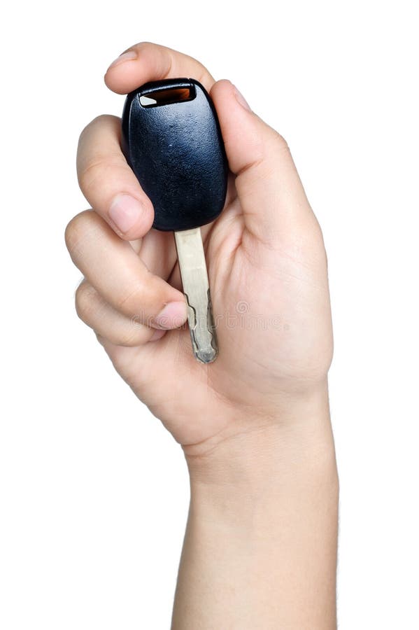 Hand Sign Posture Hold Car Key Isolated Stock Image - Image of european ...