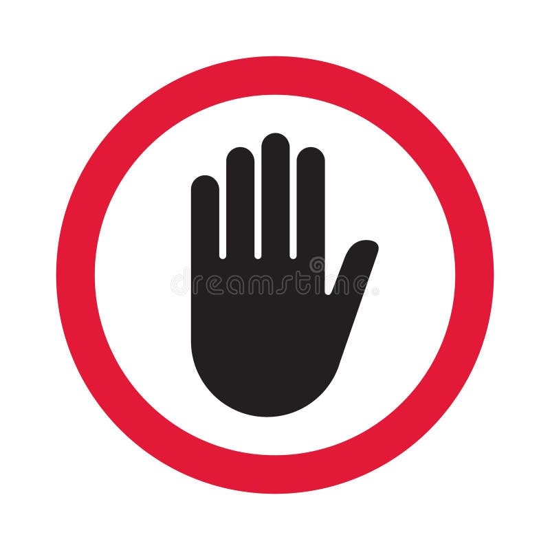 Sign hand push icon stock vector. Illustration of cursor - 100946837