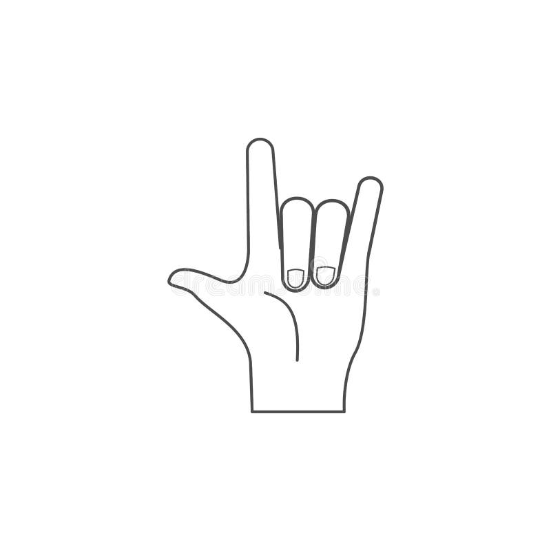 Hand Sign Rock Icon. Hands Sign Elements Concept and Web Apps Stock ...