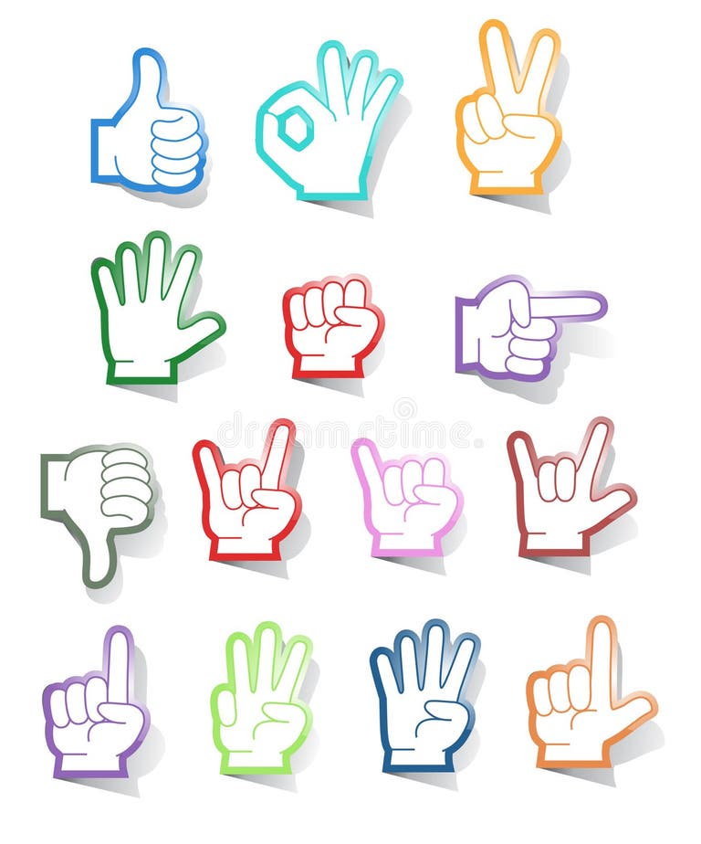 Gestures Sticker Stock Illustrations – 851 Gestures Sticker Stock ...