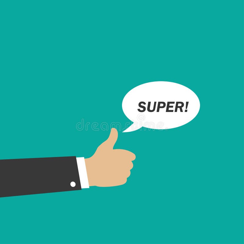Hand Sign - Super. Gesture Icon. Vector Stock Vector - Illustration of ...