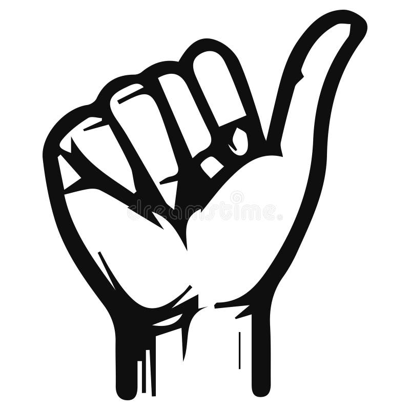 Hand Signal and Sign Language for Communication Stock Illustration ...