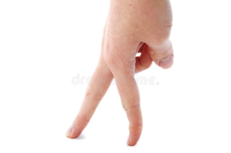 Hand Signal - Finger Walk stock photo. Image of person - 7294594