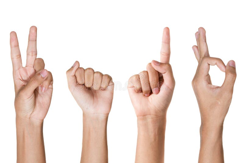 Hand Signal Show New Year 2016 Stock Photo - Image of white, finger ...