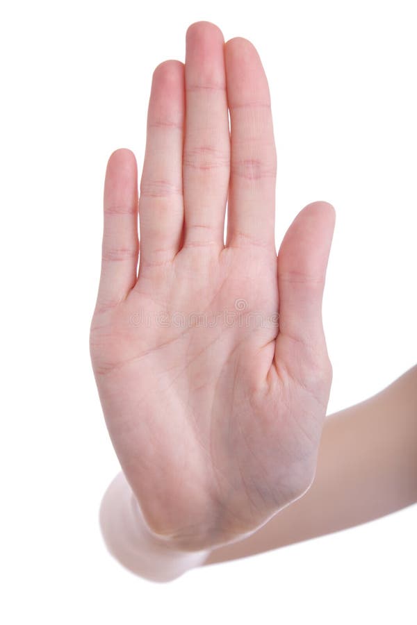 Hand palm stock image. Image of shield, isolated, veto - 10404923