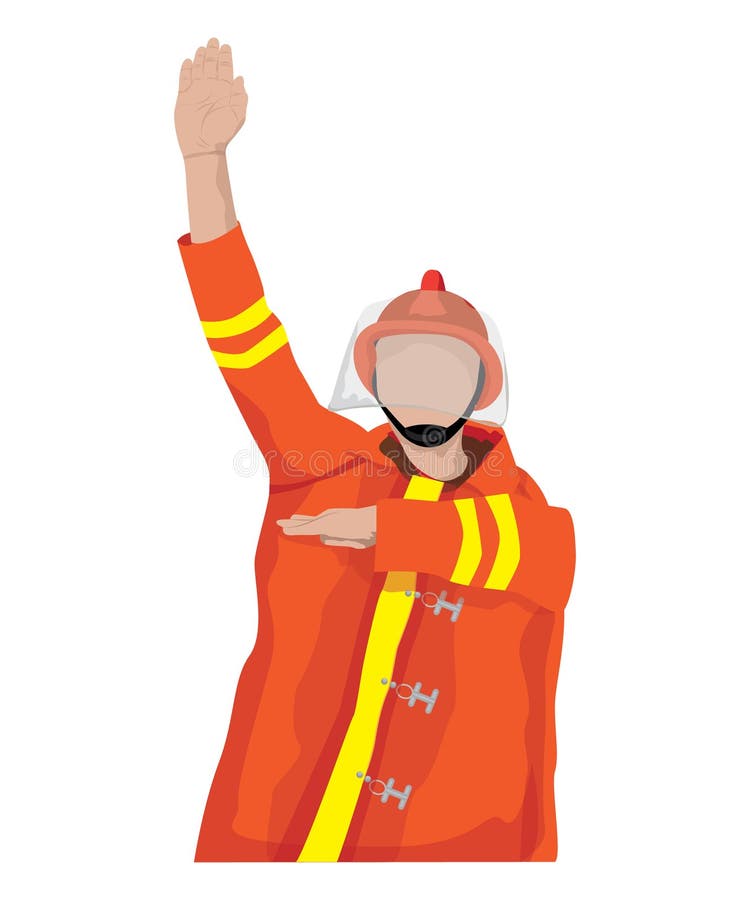 Hand Signals, Rescue Communications and Fire Fighting Stock Vector ...