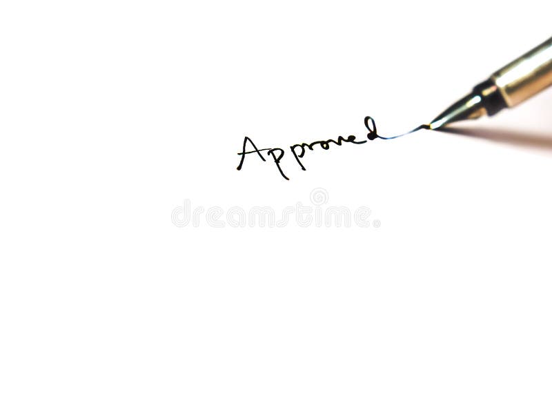 Hand signing approval stock photo. Image of note, word - 232067648