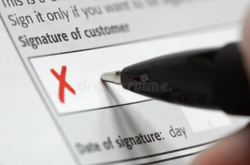 Hand signing contract stock photo. Image of hand, application - 15518604