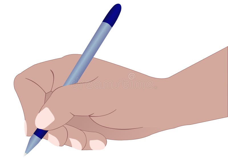 Hand signing the document stock vector. Illustration of note - 20175874