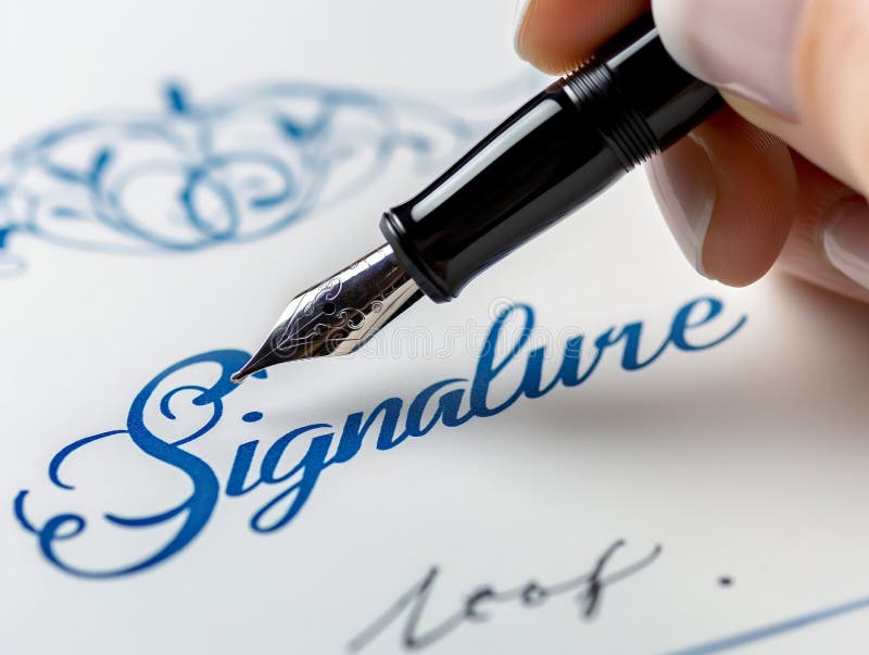 Hand Signing Elegant Document Stock Photo - Image of corporate ...
