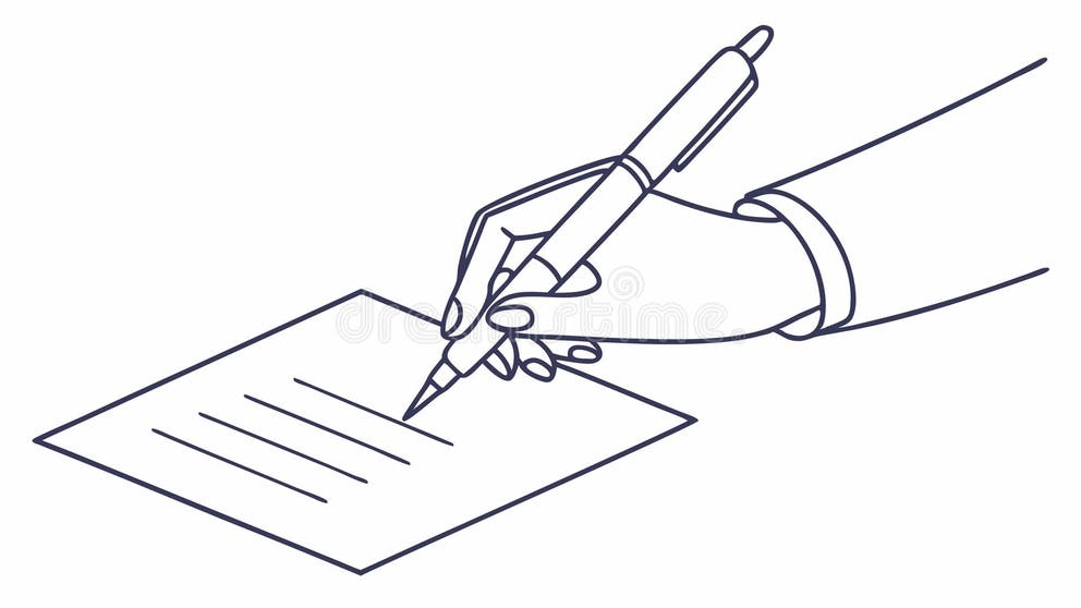 Hand Signing Legal Document Stock Illustrations – 4,793 Hand Signing ...