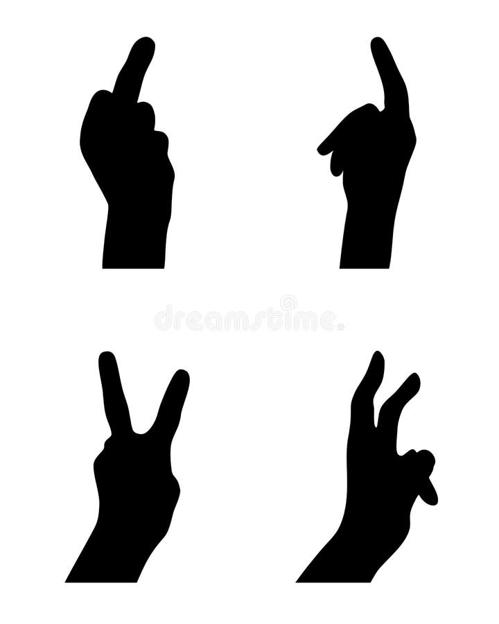 Hand signs stock vector. Illustration of victory, flip - 44505262