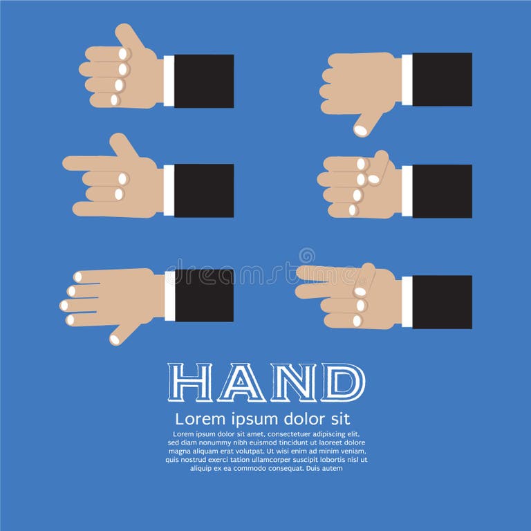 Hand Signs. stock vector. Illustration of pointing, gesture - 37081398