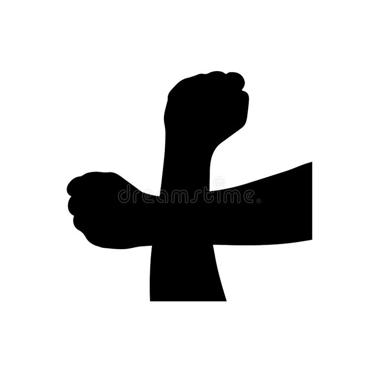 Hand Silhouette - Vector Illustration Icon Set Stock Illustration ...