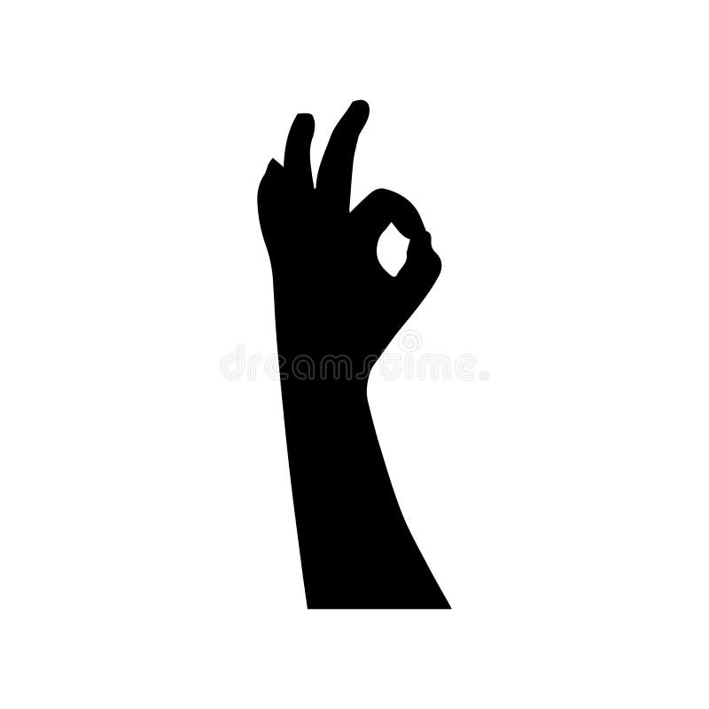 Hand Silhouette - Vector Illustration Icon Set Stock Illustration ...