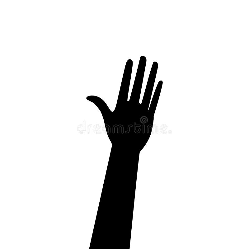 Hand silhouettes set stock vector. Illustration of social - 88010508