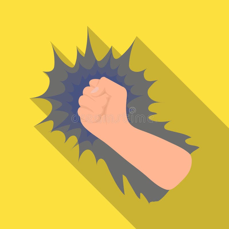 Hand, Single Icon in Flat Style.Hand, Vector Symbol Stock Illustration ...