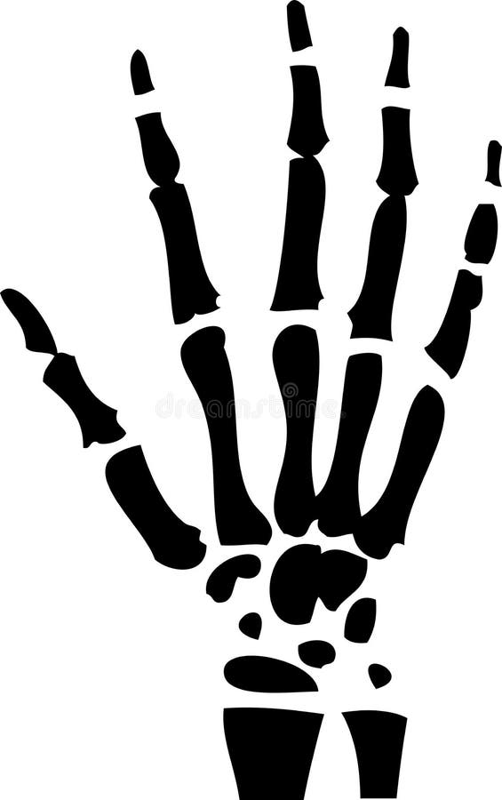 Hand skelett stock illustrationer. Illustration av halloween - 6886615