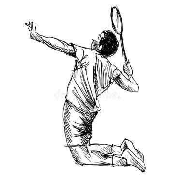 Hand Sketch Badminton Player Stock Illustrations – 213 Hand Sketch ...