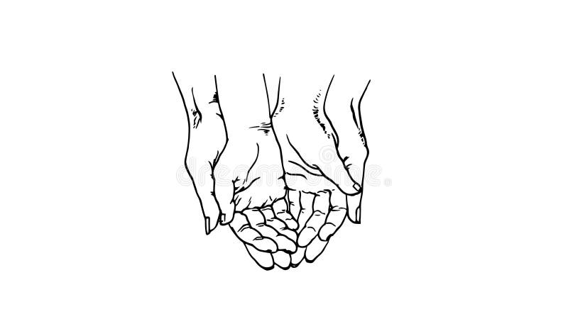 Hand sketch holding hands stock vector. Illustration of brand - 277809754 Hand sketch holding hands stock vector. Illustration of brand - 277809754