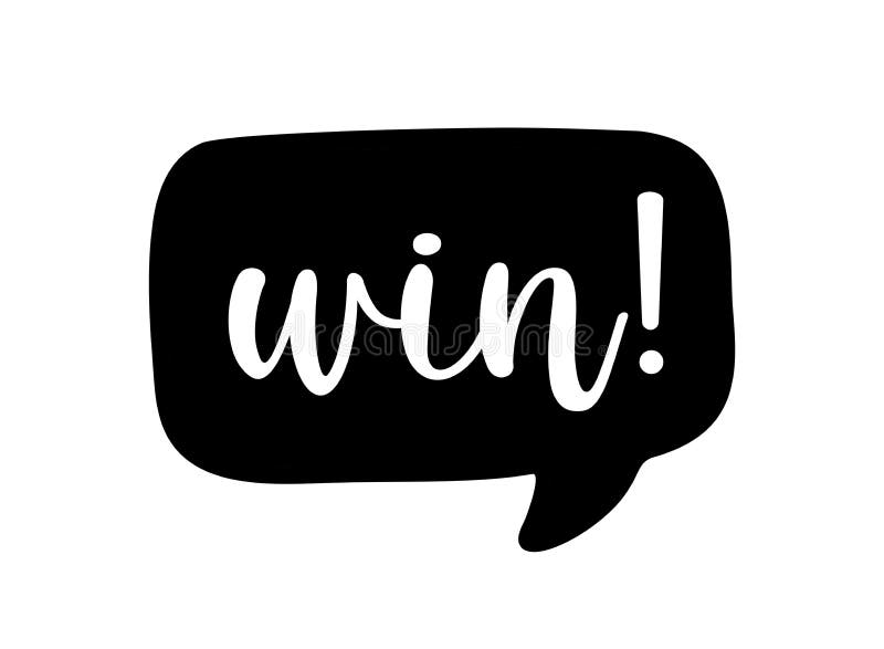 Hand Sketched WIN Word As Ad, Web Banner. Lettering for Header ...