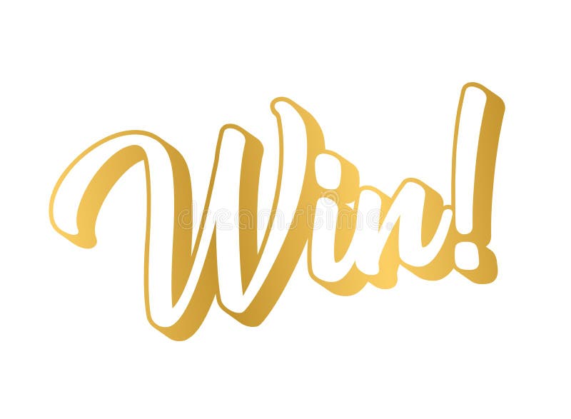 Hand Sketched WIN Word As Ad, Web Banner. Lettering for Header ...