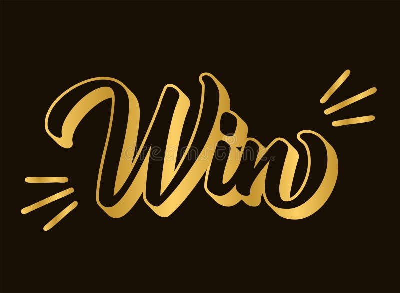 Hand Sketched WIN Word As Ad, Web Banner. Lettering for Header ...
