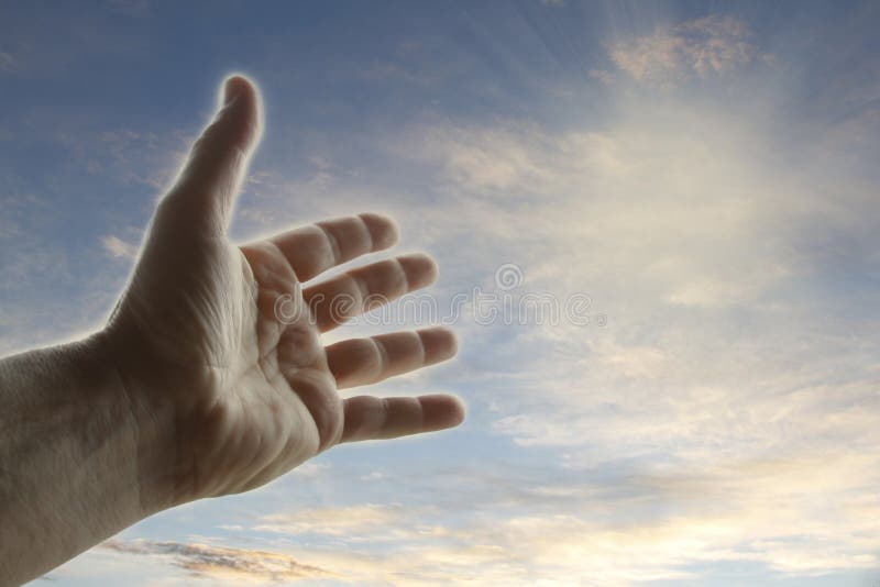 Hand in sky stock photo. Image of beginning, religion - 46452430