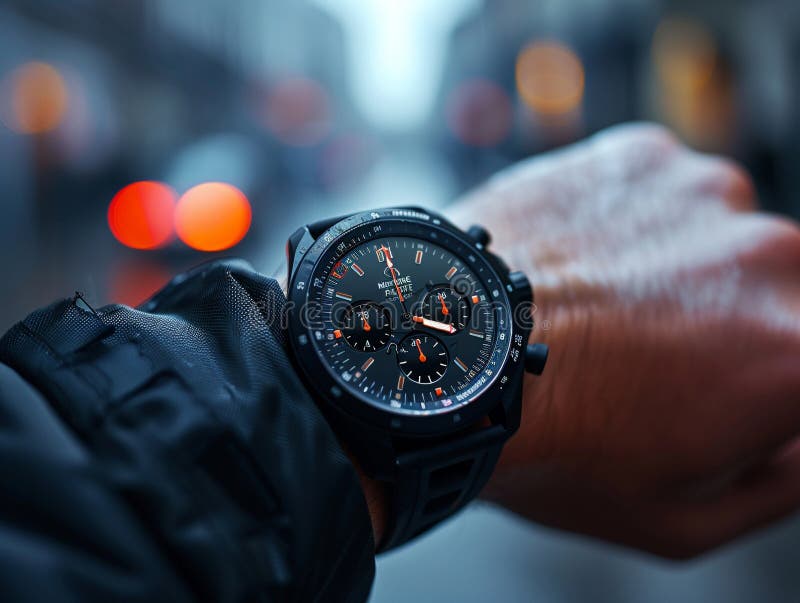 Hand with a Sleek Modern Smartwatch Stock Image - Image of sleek ...