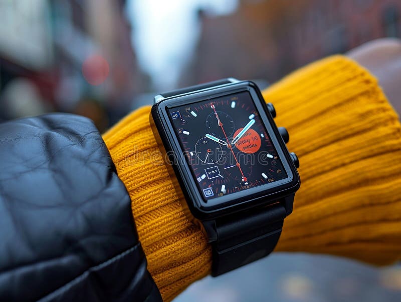 Hand with a Sleek Modern Smartwatch Stock Photo - Image of trustworthy ...