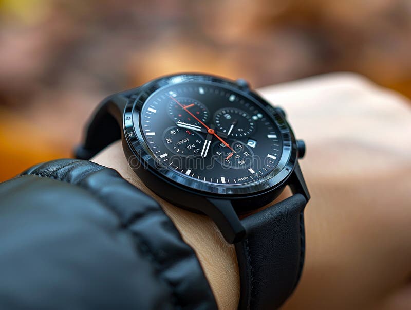 Hand with a Sleek Modern Smartwatch Stock Photo - Image of convenience ...