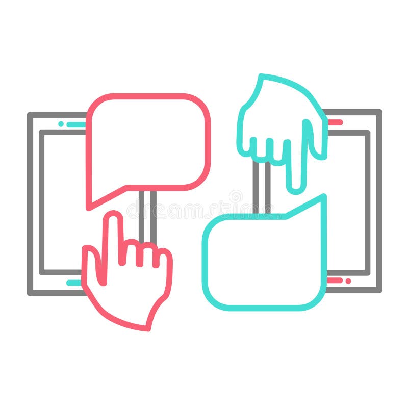 Chat application template stock vector. Illustration of connection ...