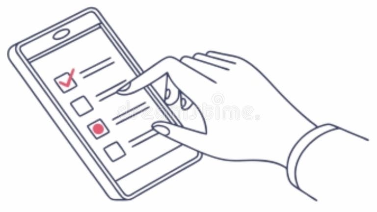 Hand with Smartphone Checklist, Mobile Productivity, Task Management ...