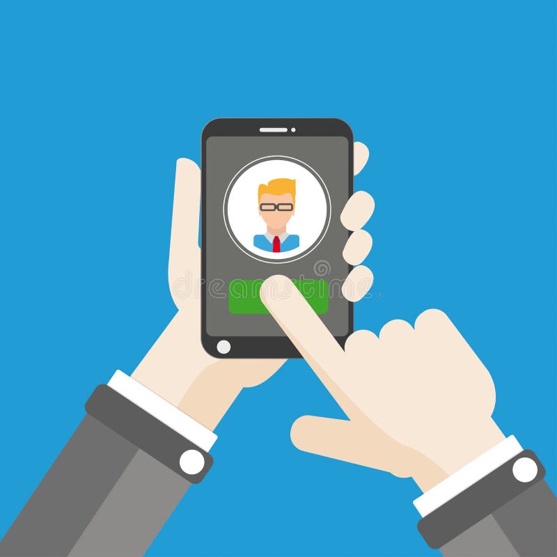 Man Hand and Smartphone Check List Vector Icon Stock Vector ...