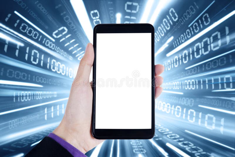 Hand with Smartphone and Internet Connection Stock Photo - Image of ...
