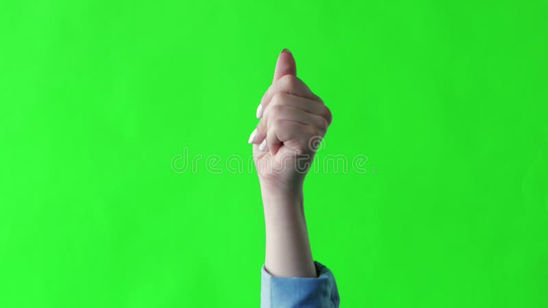 Hand with Snapping Fingers on Green Screen Background Stock Footage ...