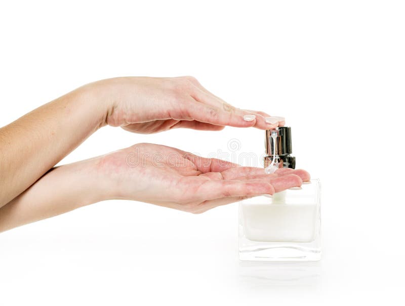 Hand Soap with Pumping Lotion from Bottle Stock Photo - Image of ...