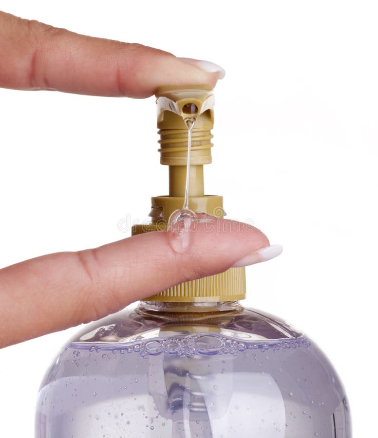 Hand Soap with Pumping Lotion from Bottle Stock Image - Image of ...