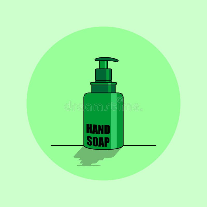 Hand Soap Vector Illustration Stock Vector - Illustration of foam ...