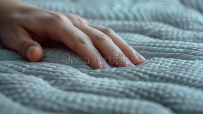 The Hand on Soft Fabric. AI Generated Stock Illustration - Illustration ...