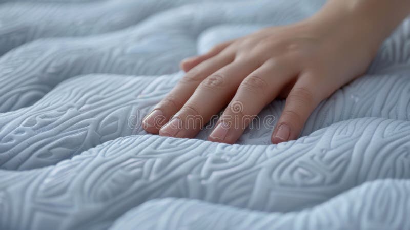 The Hand on Soft Mattress. AI Generated Stock Illustration ...