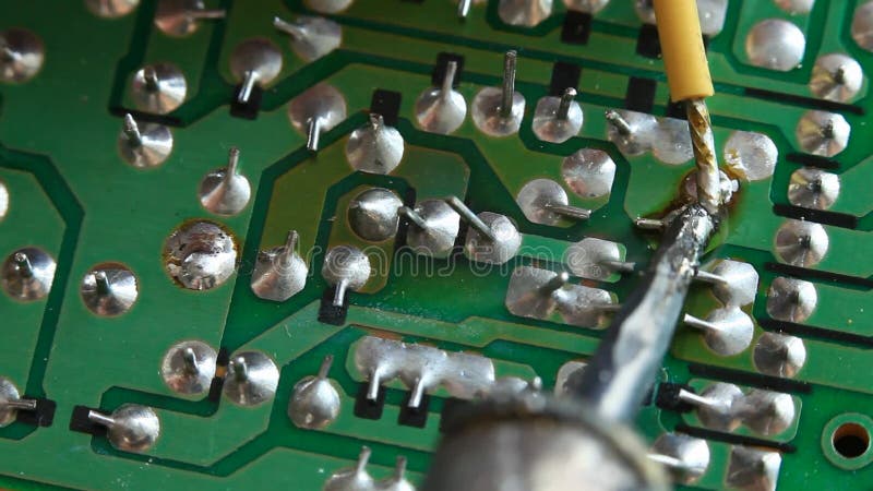 Circuit Board Controlled Under Microscope Magnifying Glass ...
