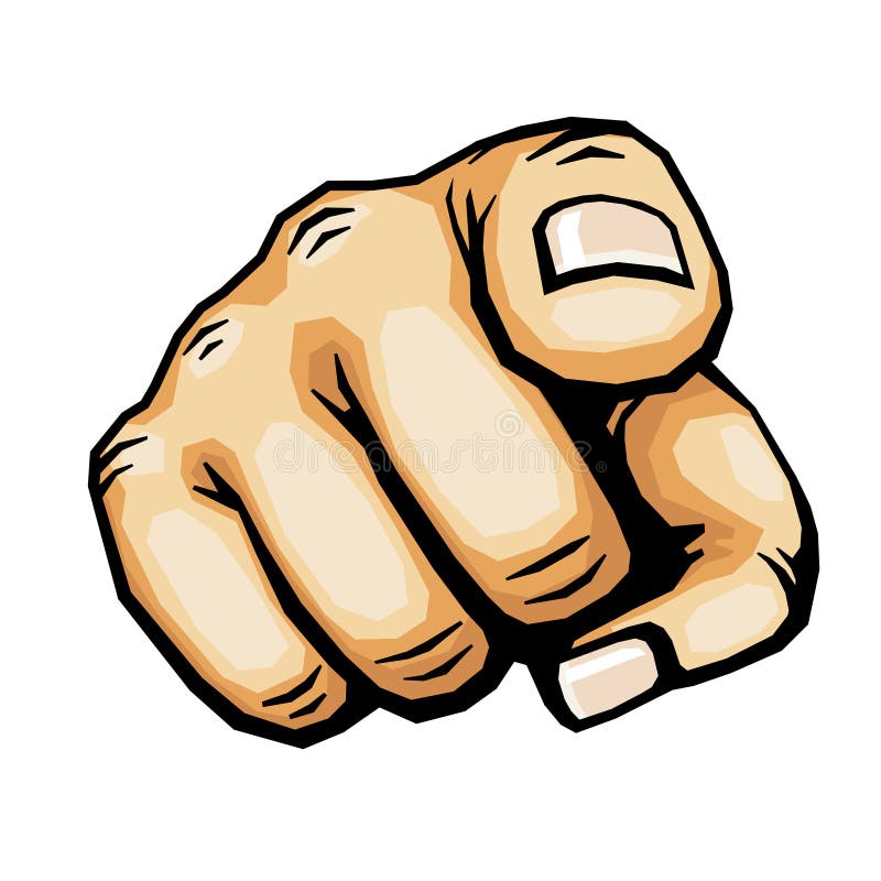 Hand Som Pekar Fingervektorillustrationen Vektor Illustrationer ...