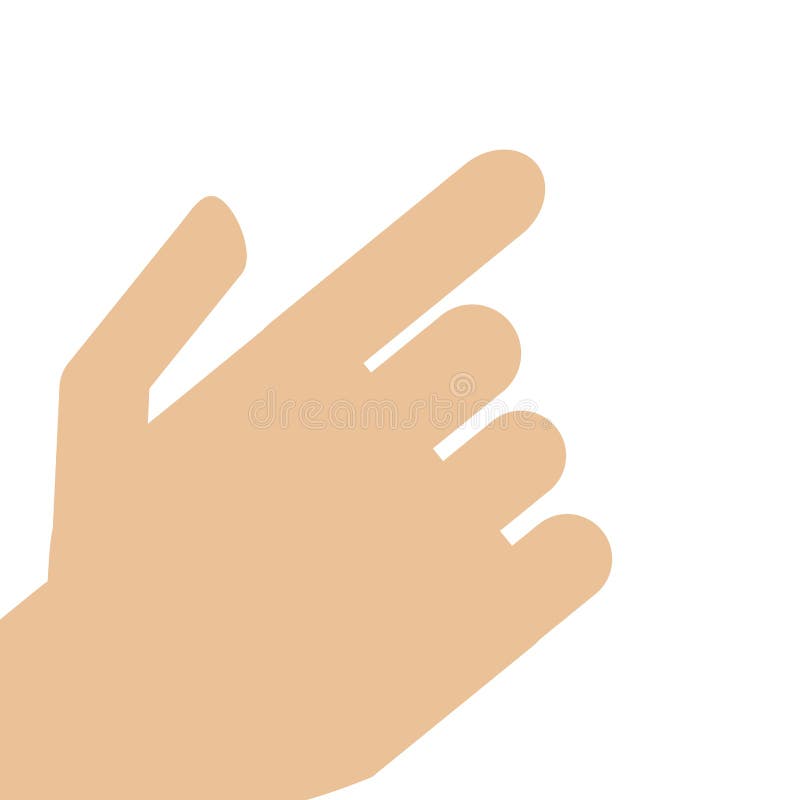 Hand Som Pekar Med Pekfingersymbolen Stock Illustrationer ...