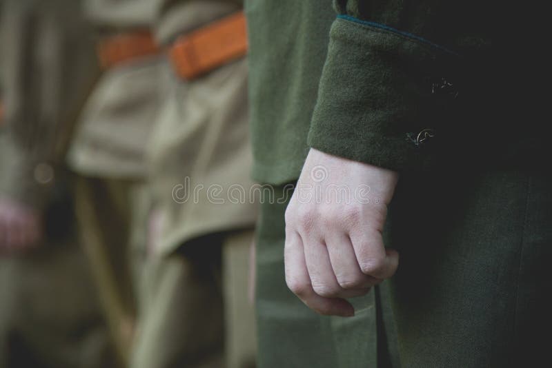 The Hand of the Soviet Officer Stock Image - Image of green, warrior ...