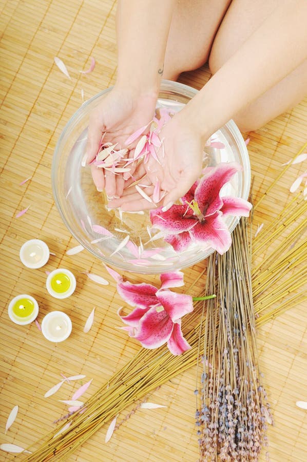 Hand Spa and Beauty Treatment Stock Image - Image of healthy, color ...