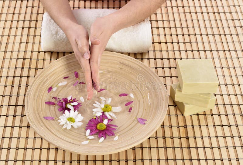 Hand spa beauty treatment stock photo. Image of drain - 37621364