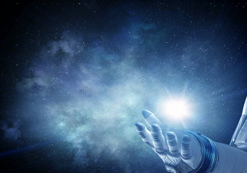 Hand of Spaceman. Mixed Media Stock Photo - Image of explorer ...
