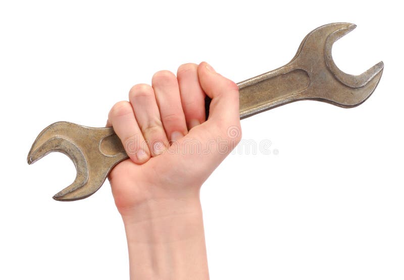 Hand with Spanner stock image. Image of wrench, technician - 9623755