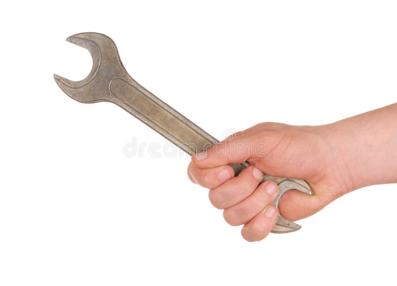 Hand Holding Spanner; Wrench Stock Image - Image of professional ...